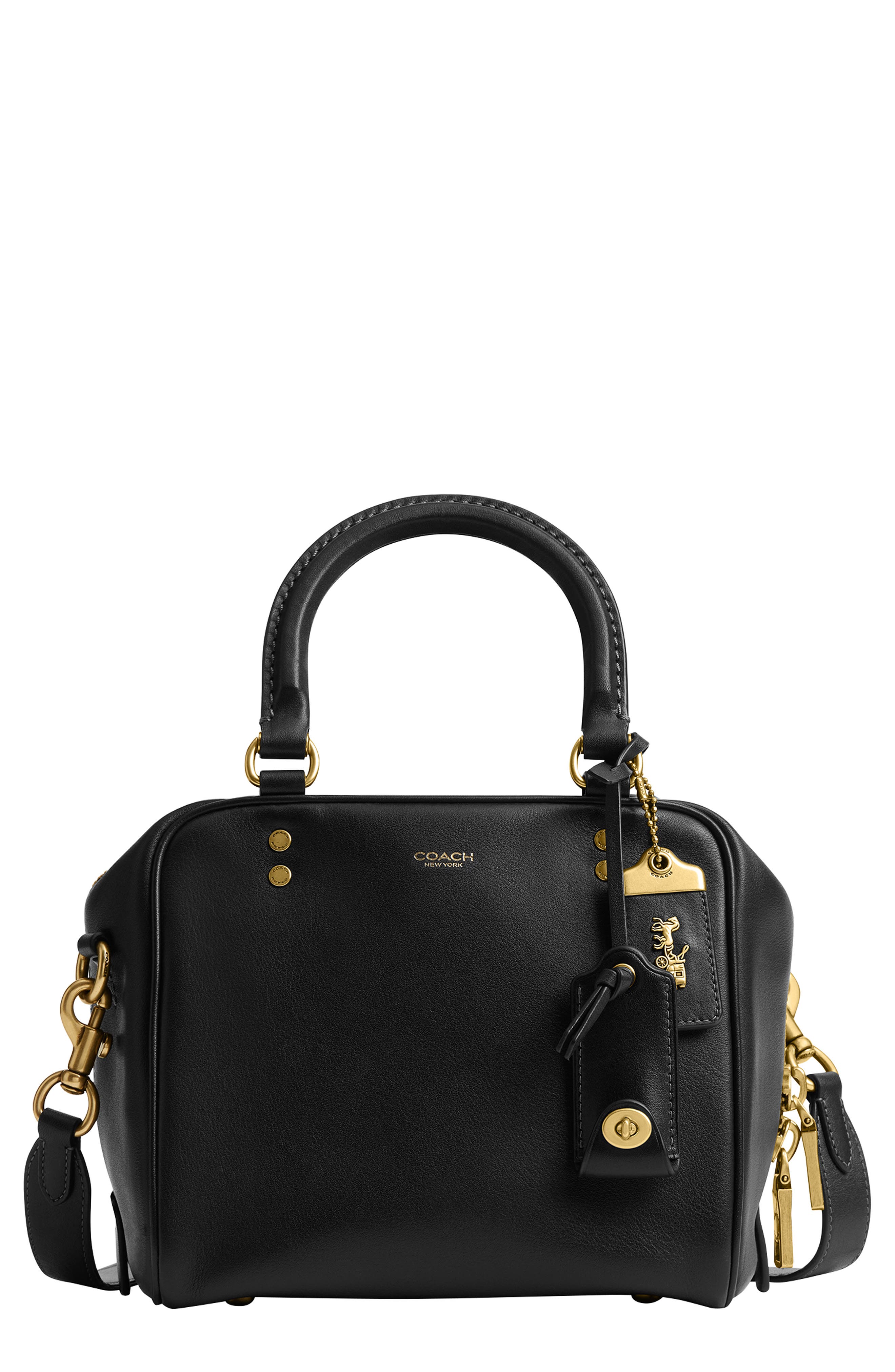 COACH Rogue Cube Soft Grain蔻驰单肩包 Black,$550，补货 - 拔草哦